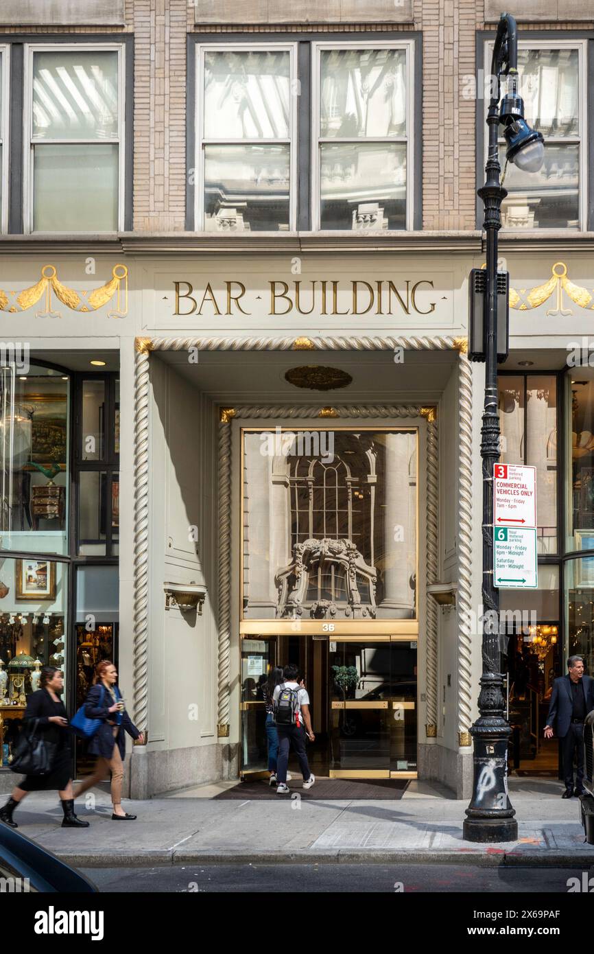 Bar Building Facade and Entrance, NYC, 2024, USA Stock Photo - Alamy