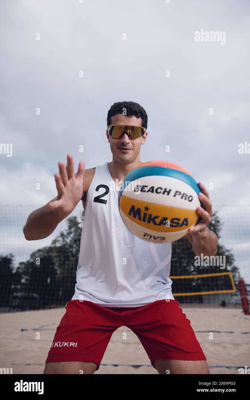 London, United Kingdom. 13 May, 2024. England’s Joaquin Bello poses for ...