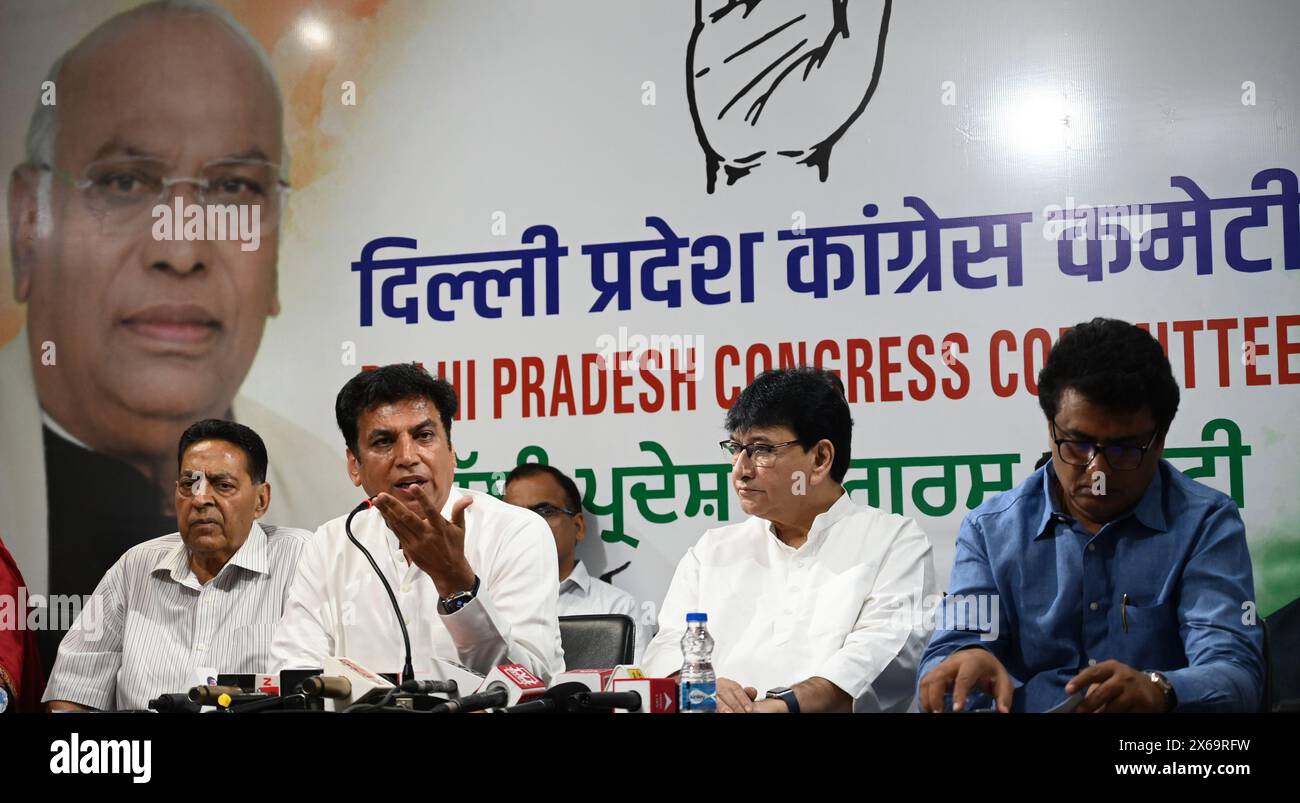 India. 13th May, 2024. NEW DELHI, INDIA - MAY 13: DPCC President Devender Yadav along with ...