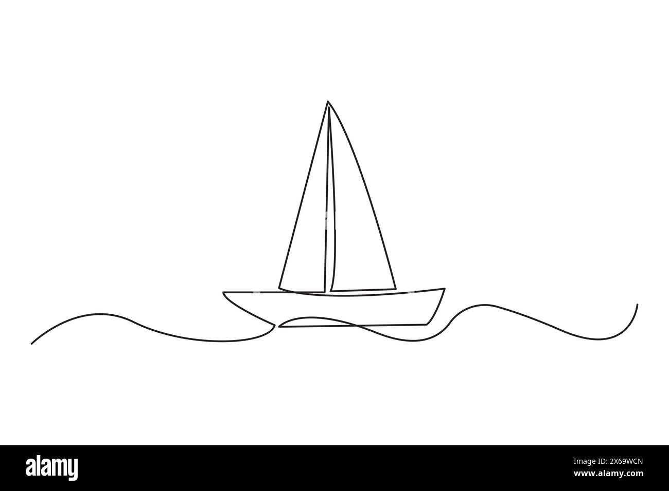 Minimalist sailing vessel icon Cut Out Stock Images & Pictures - Alamy