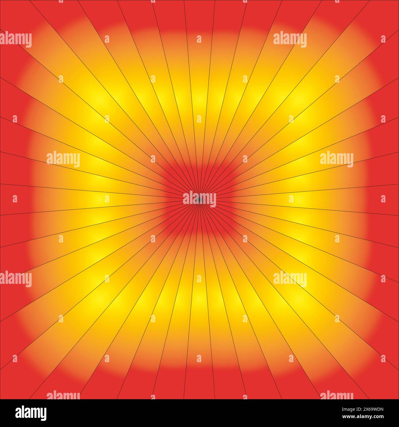 Radiating sunburst pattern. Vector gradient sunrise. Abstract warm ...