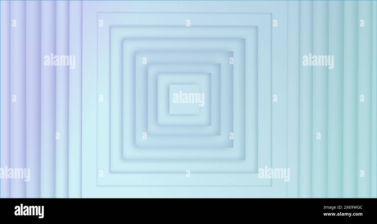 Image of 3d squares pattern moving on seamless loop on white background ...