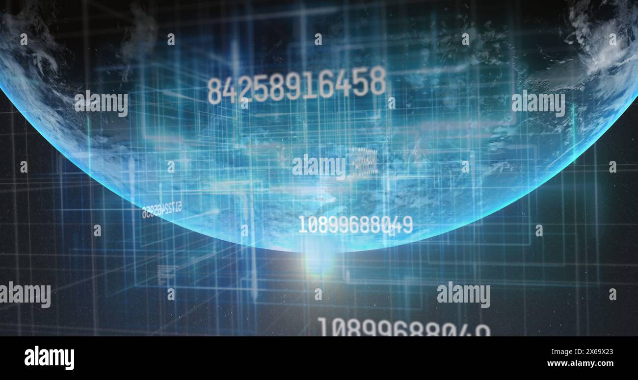 Animation showing digital globe network hi-res stock photography and images - Alamy
