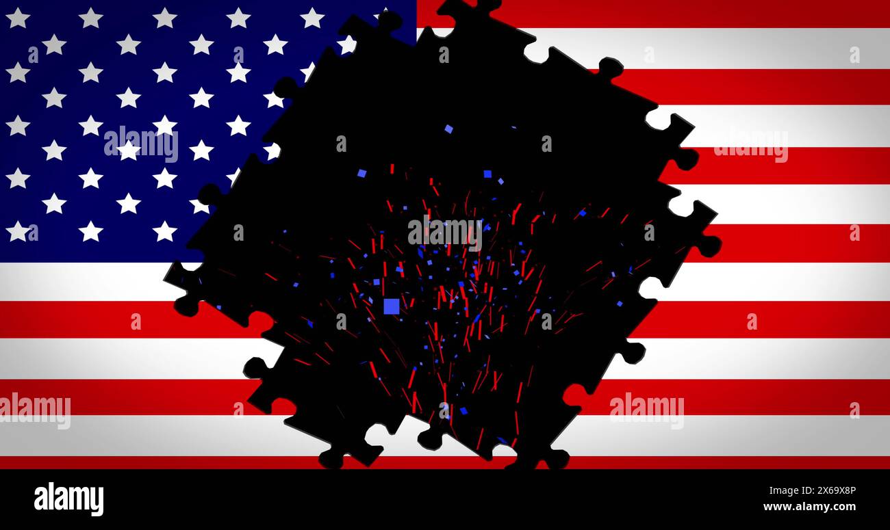 Animation fireworks over flag usa hi-res stock photography and images ...