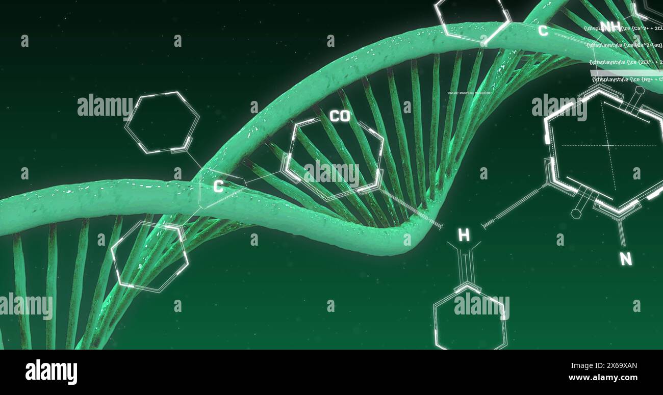 Animation dna strand green blue hi-res stock photography and images - Alamy