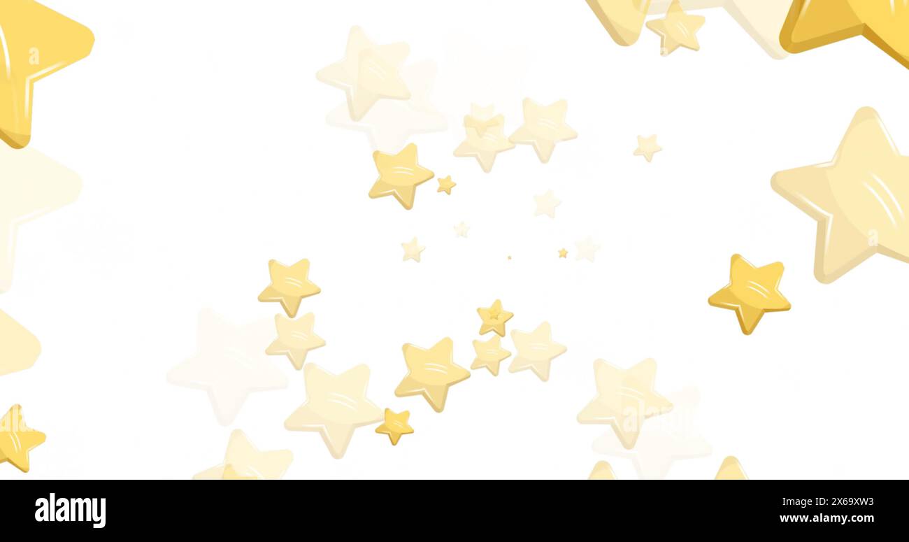Image of stars falling over white background Stock Photo - Alamy
