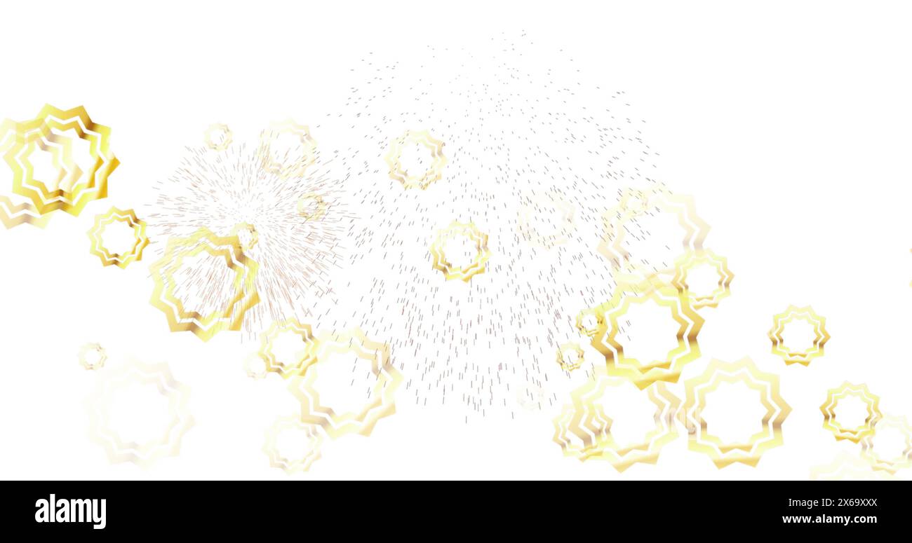 Animation falling white stars over Cut Out Stock Images & Pictures - Alamy