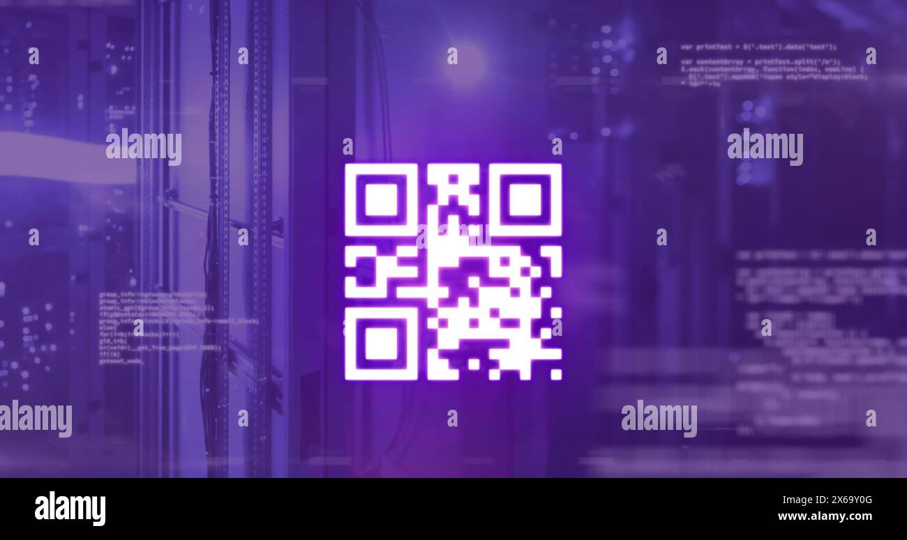 Image qr code in abstract pattern, dots connected with lines forming ...