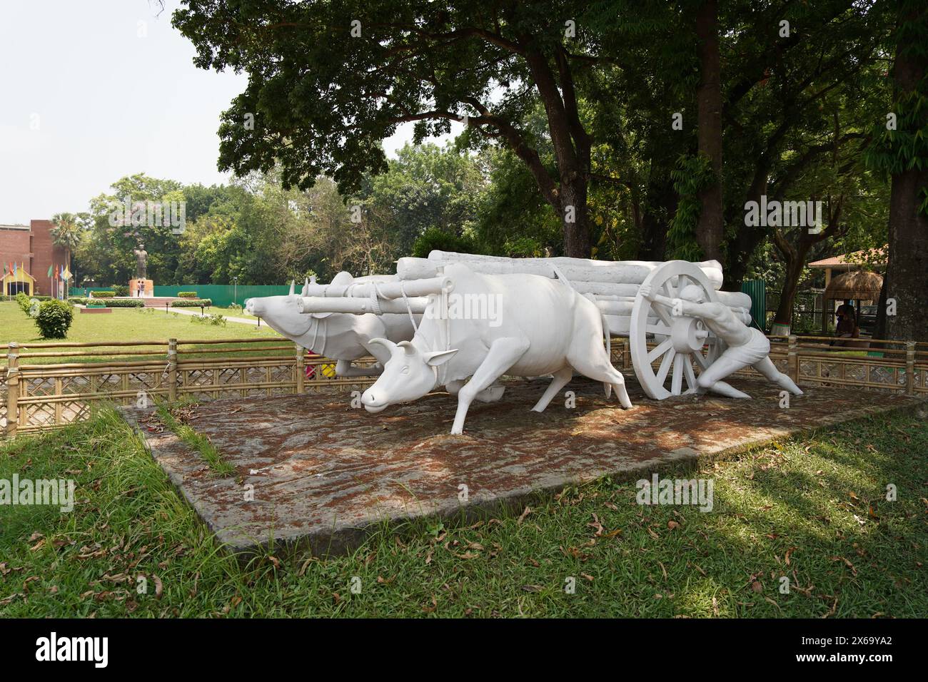 Struggle of Bullock Cart - Sculpture by Zainul Abedin. Shilpacharya ...