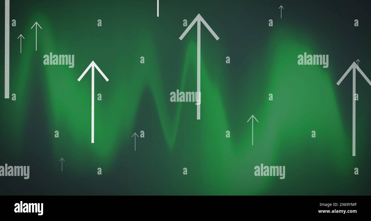 Animation white arrows pointing up hi-res stock photography and images - Alamy