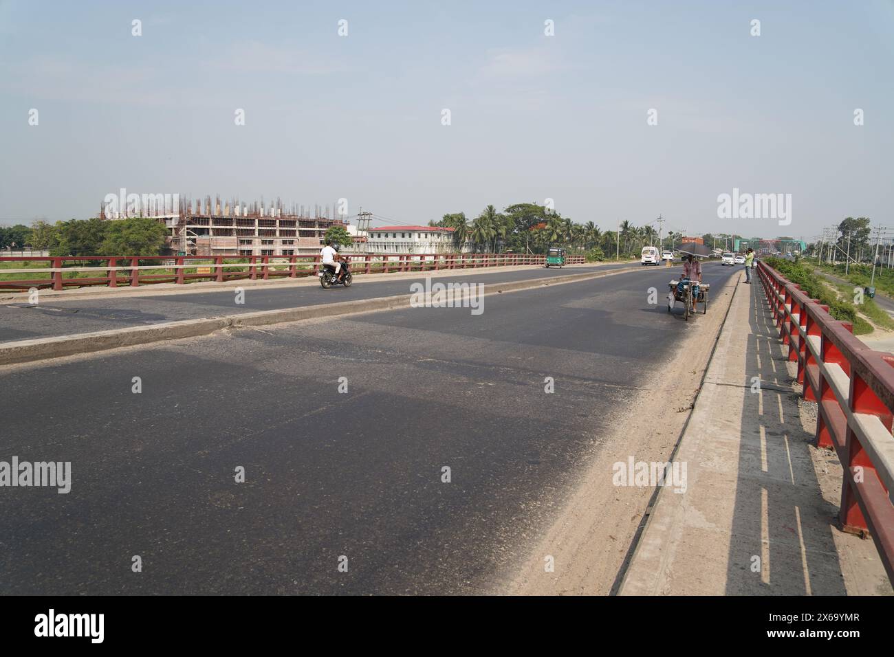 Bridge across river Brahmaputra. Dhaka–Chittagong Highway (N1). Langalbandh, Narayanganj ...