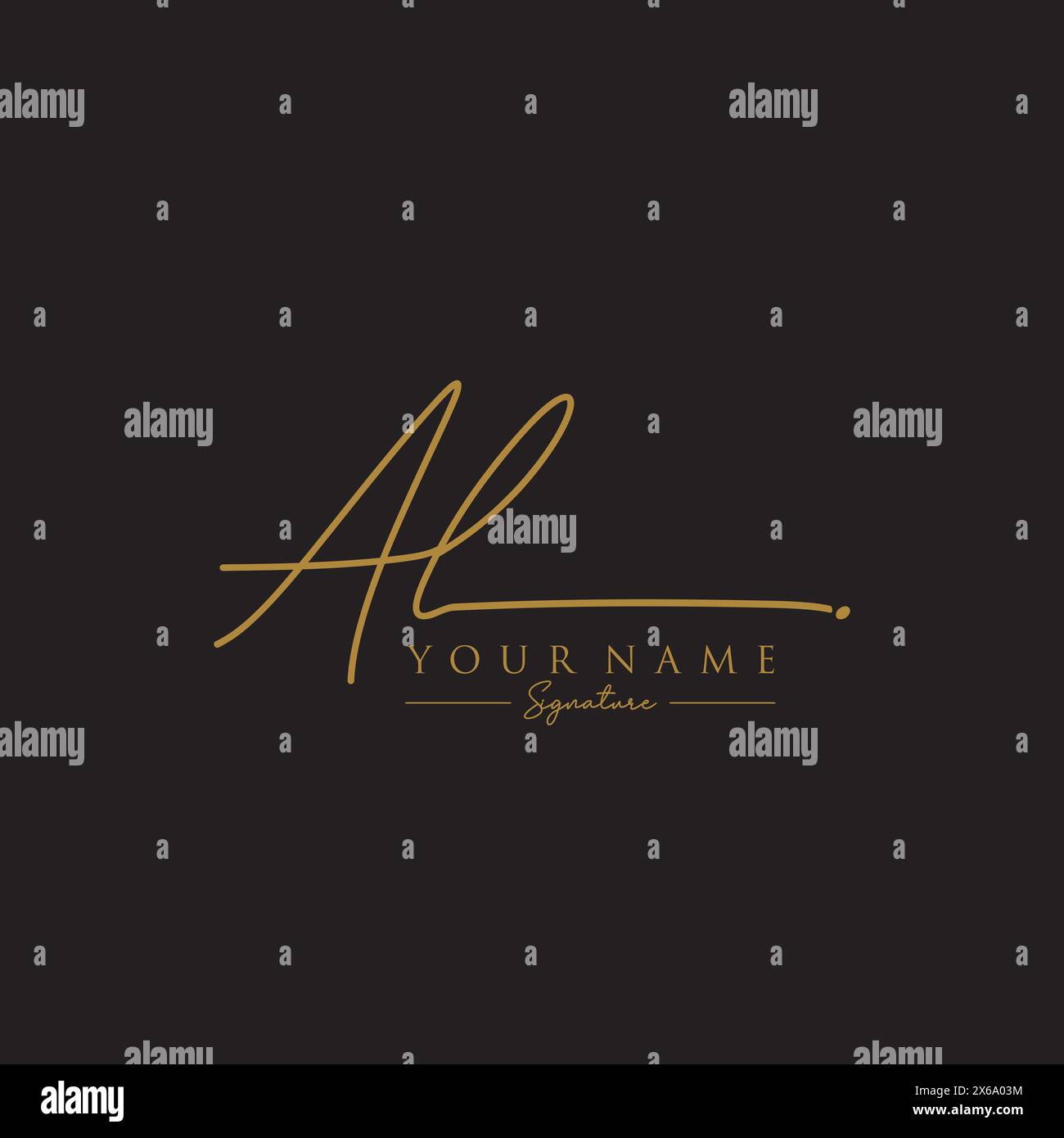 AL Signature Logo Template Stock Vector Image & Art - Alamy