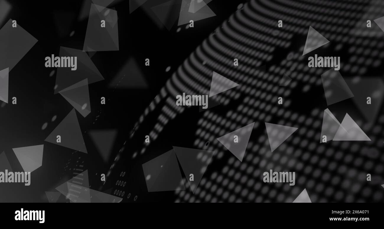 Animation triangles rotating over globe hi-res stock photography and ...