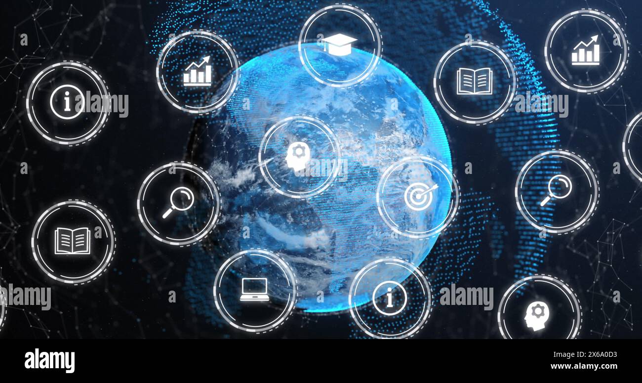 Connected dots icon vector hi-res stock photography and images - Alamy