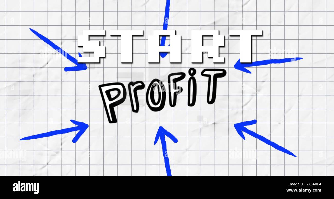 Image of profit start in digital abstract space with arrows Stock Photo ...