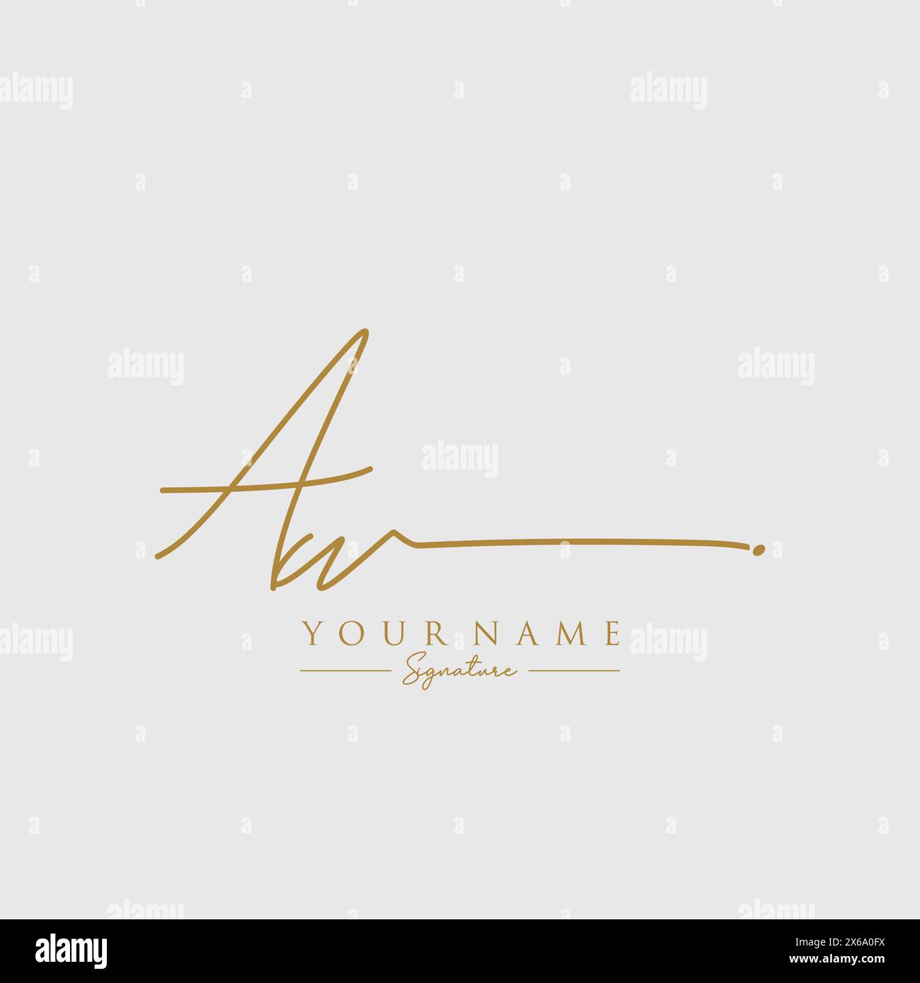 AW Signature Logo Template Stock Vector Image & Art - Alamy