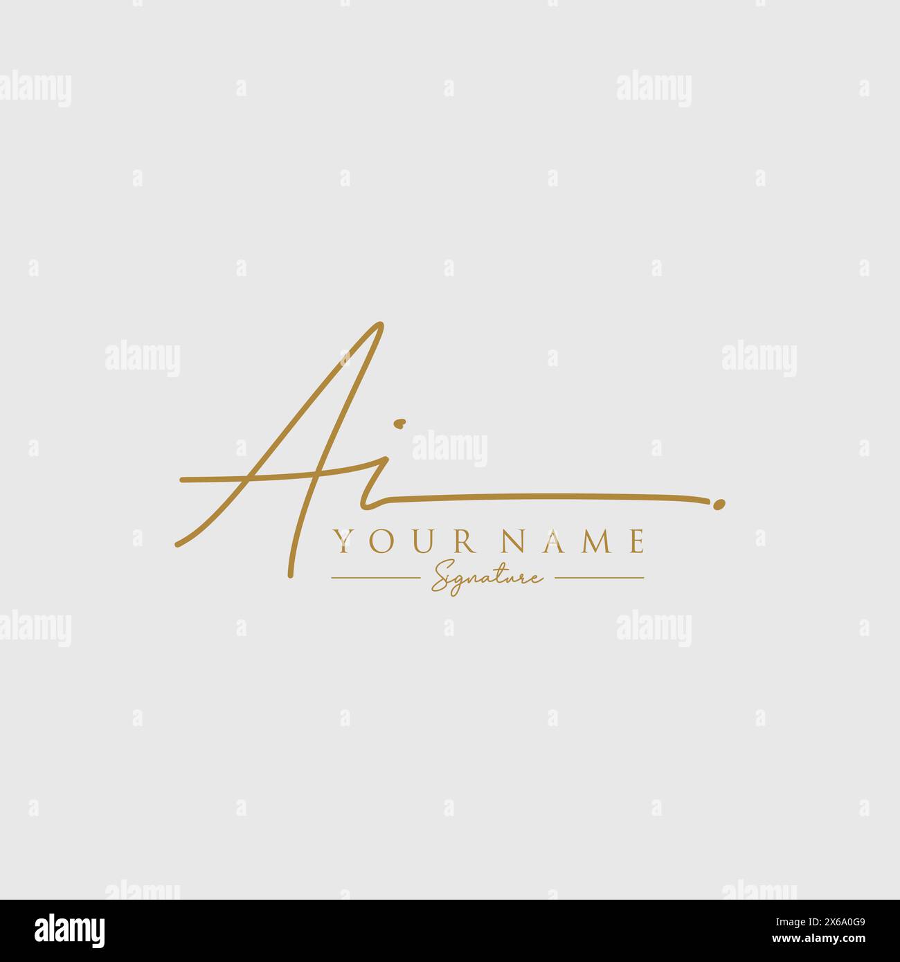 AI Signature Logo Template Stock Vector Image & Art - Alamy
