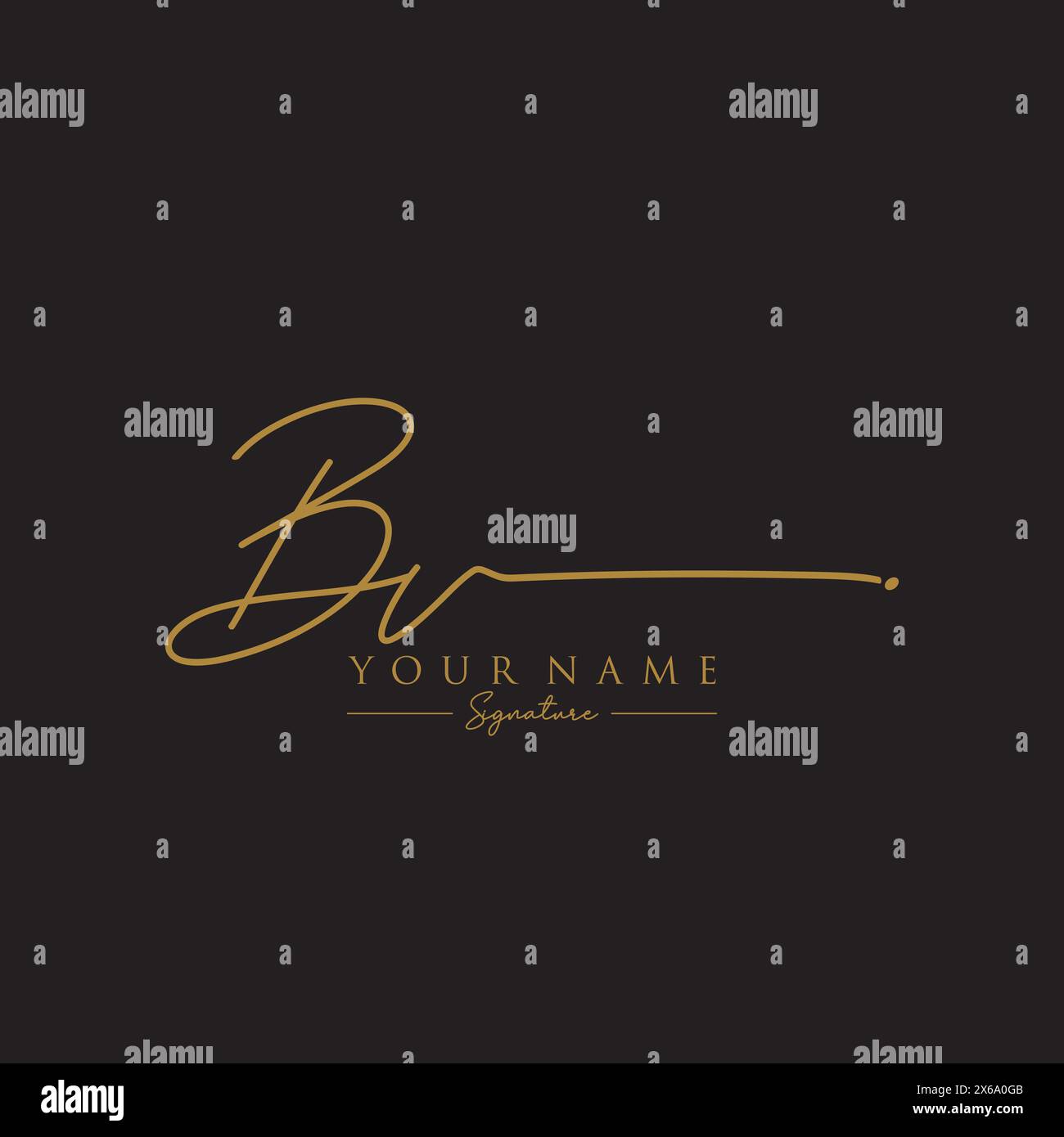 BV Signature Logo Template Stock Vector Image & Art - Alamy