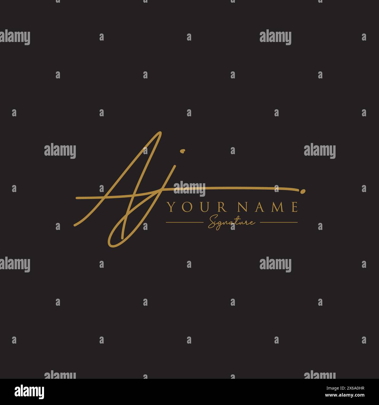AJ Signature Logo Template Stock Vector Image & Art - Alamy
