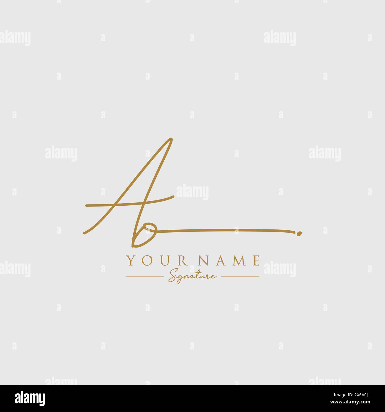 AO Signature Logo Template Stock Vector Image & Art - Alamy