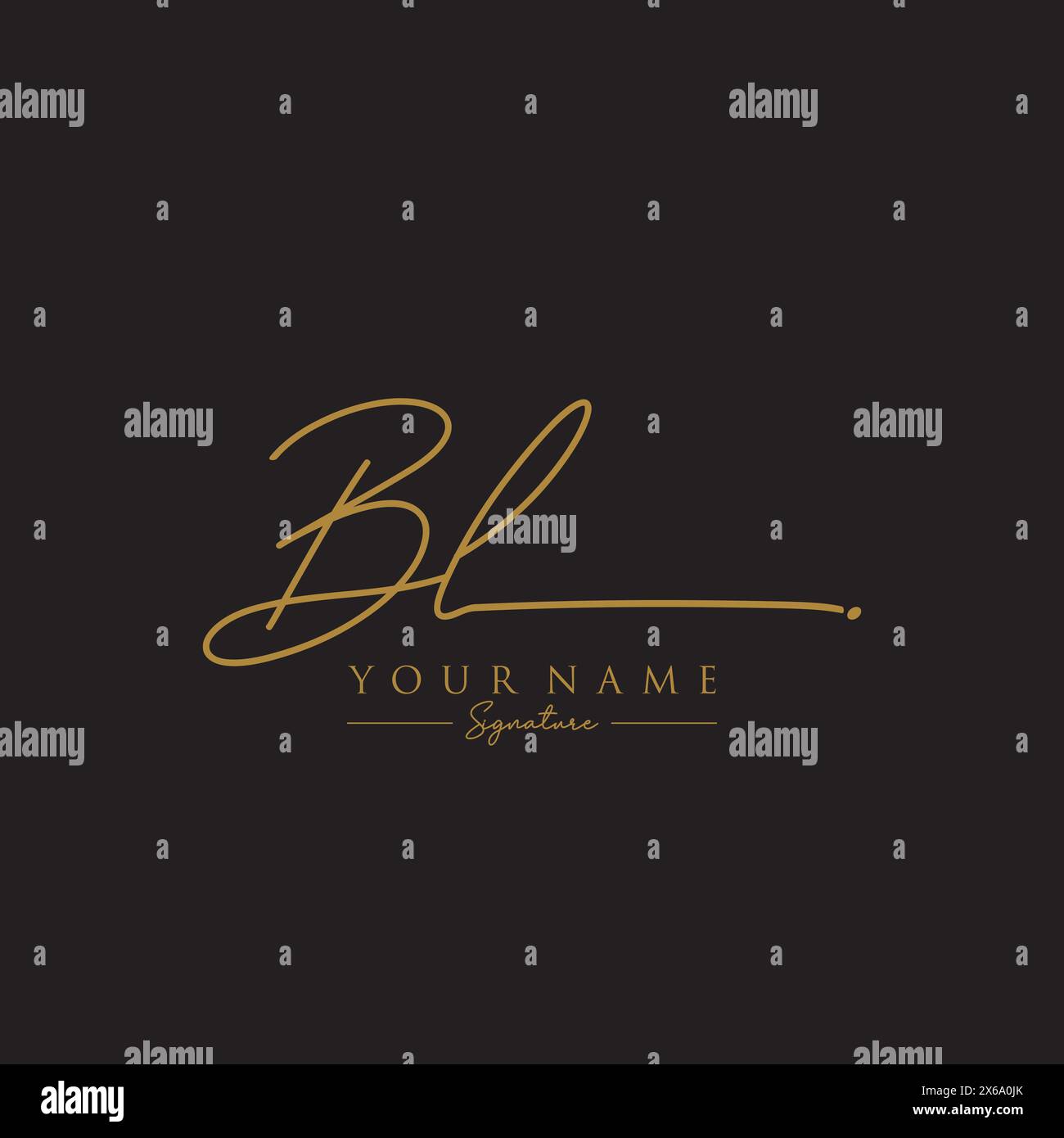 BL Signature Logo Template Stock Vector Image & Art - Alamy