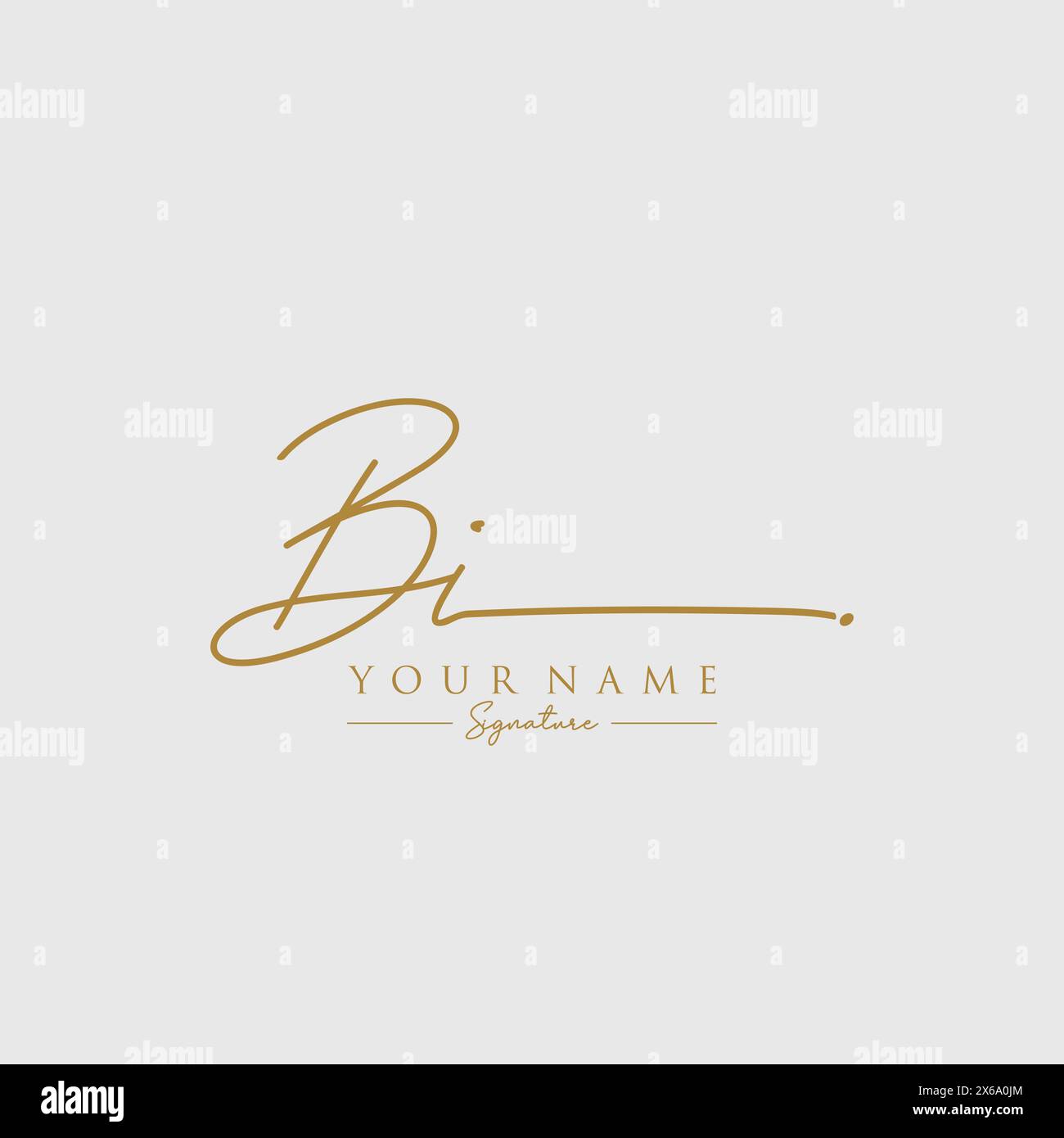 BI Signature Logo Template Stock Vector Image & Art - Alamy