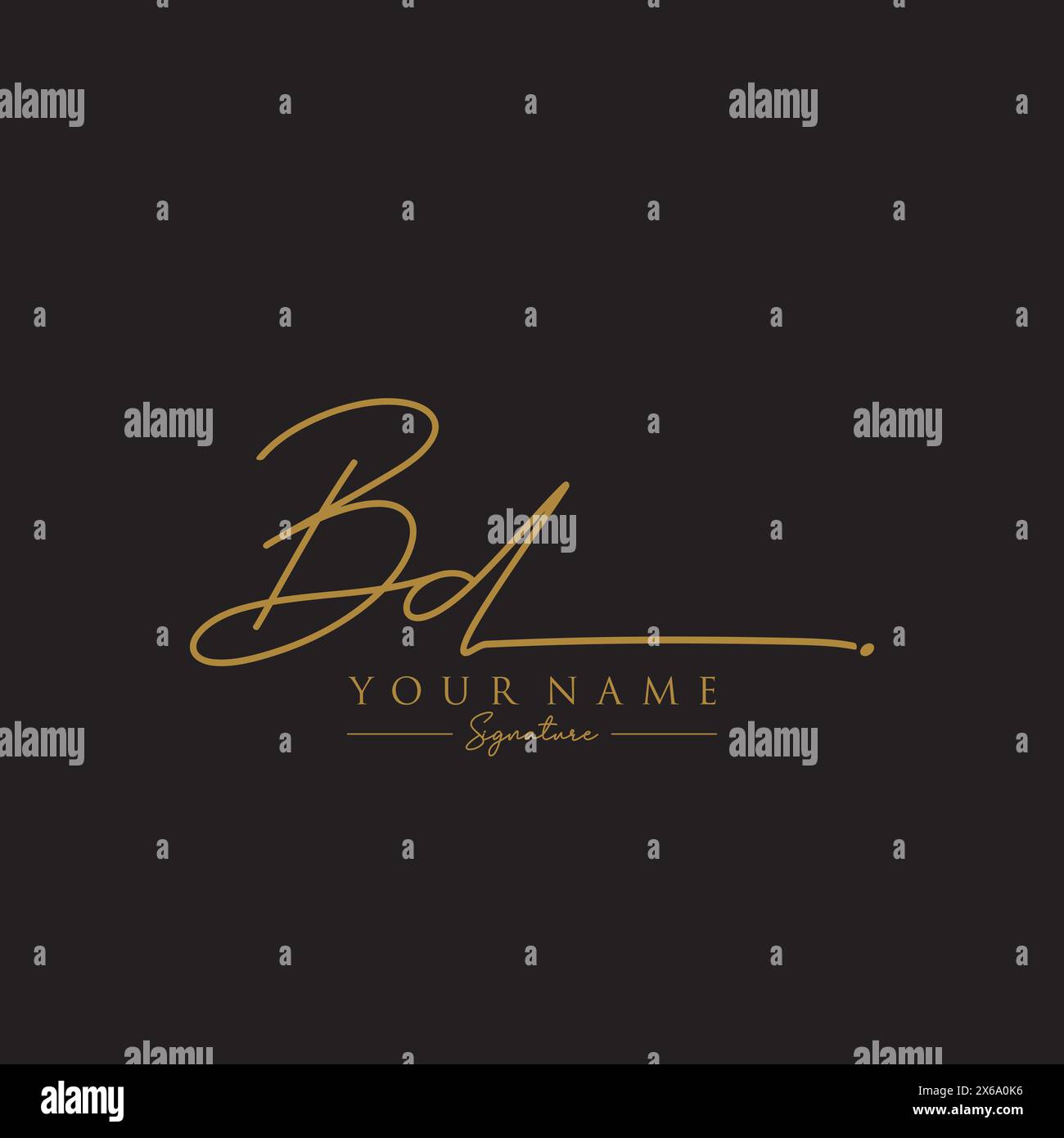 BD Signature Logo Template Stock Vector Image & Art - Alamy