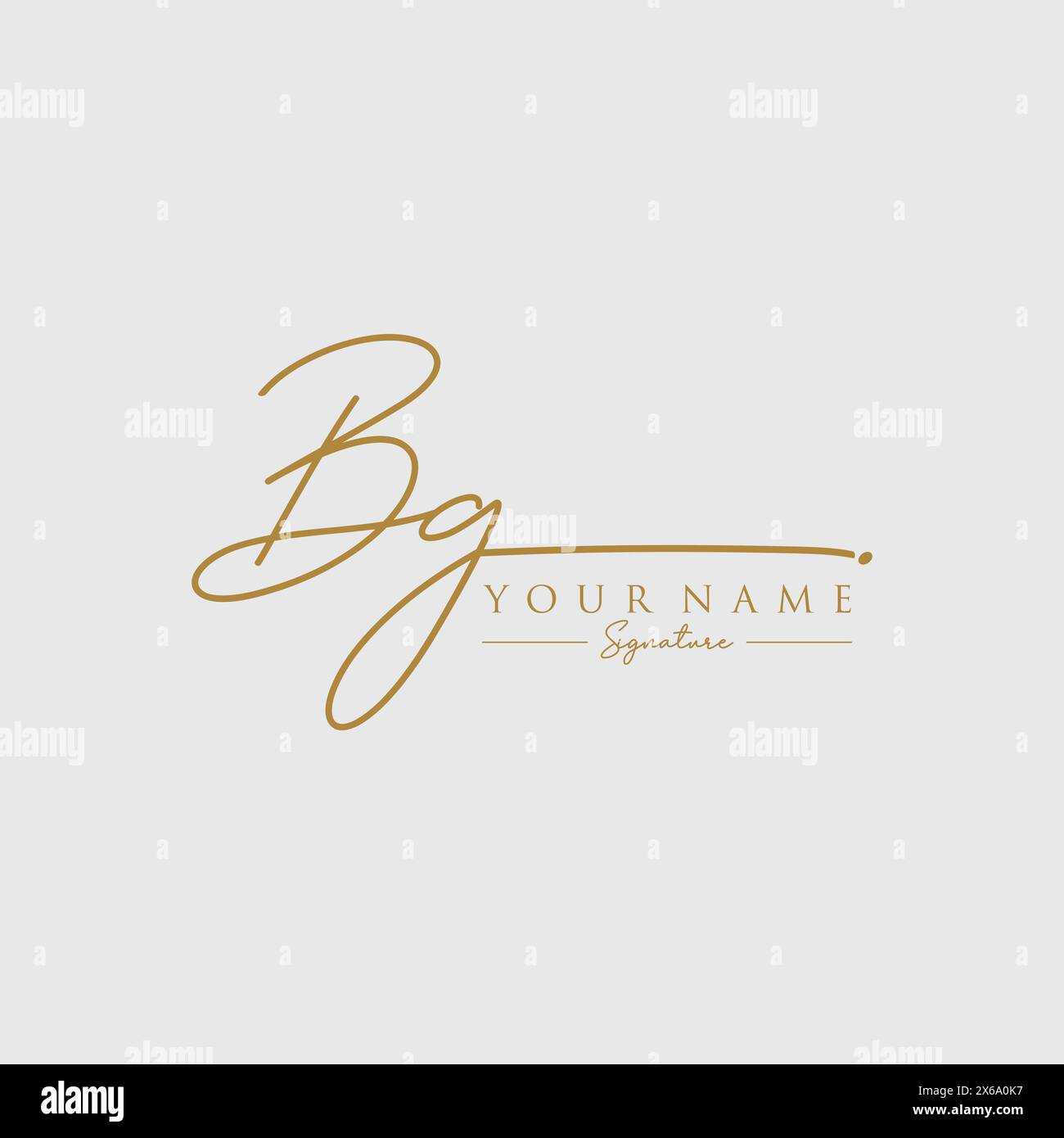 BG Signature Logo Template Stock Vector Image & Art - Alamy