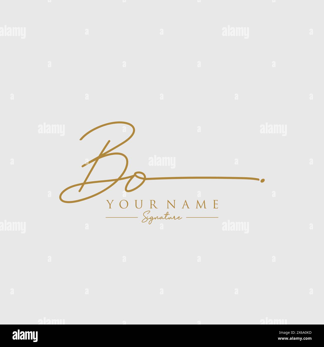 BO Signature Logo Template Stock Vector Image & Art - Alamy