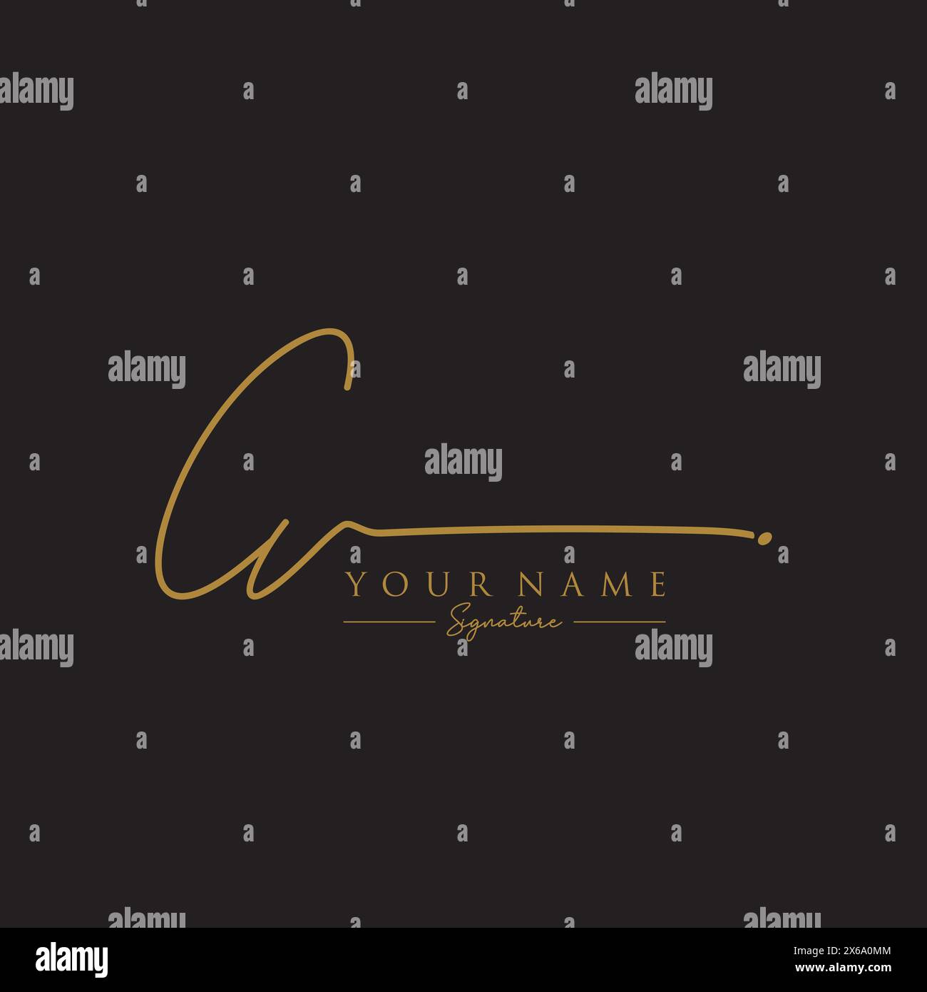 CV Signature Logo Template Stock Vector Image & Art - Alamy