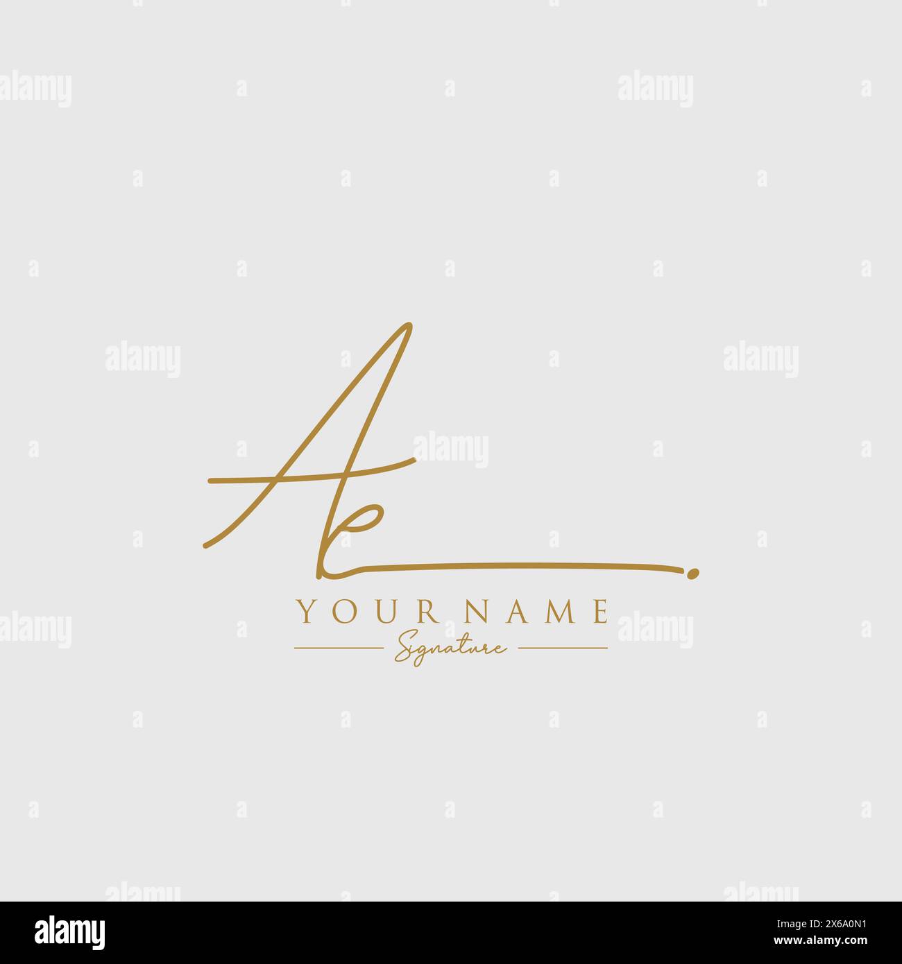 AE Signature Logo Template Stock Vector Image & Art - Alamy