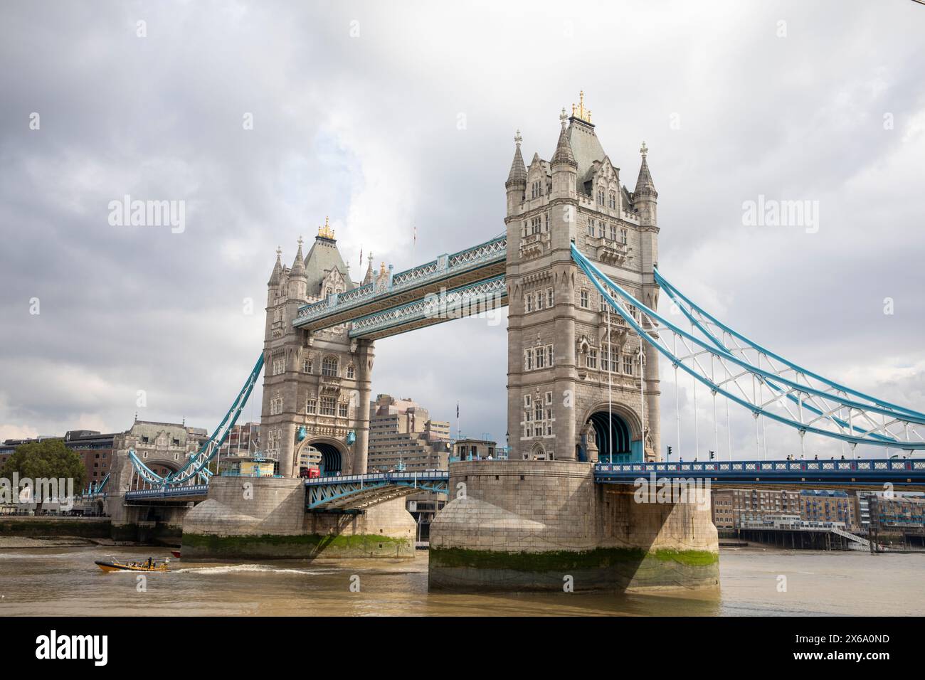 Tower Bridge London, viewed from London South Bank, Grade 1 listed ...