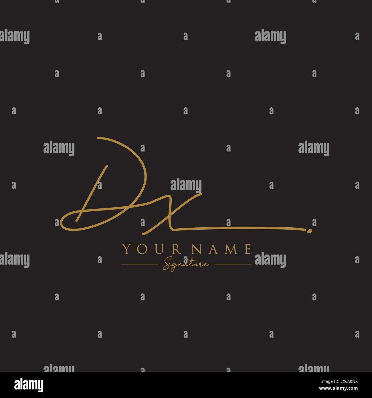 DX Signature Logo Template Stock Vector Image & Art - Alamy