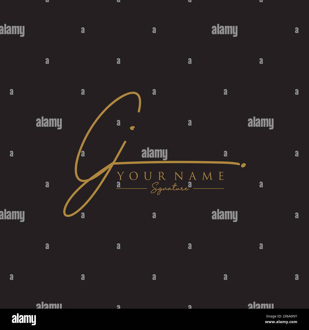 CJ Signature Logo Template Stock Vector Image & Art - Alamy