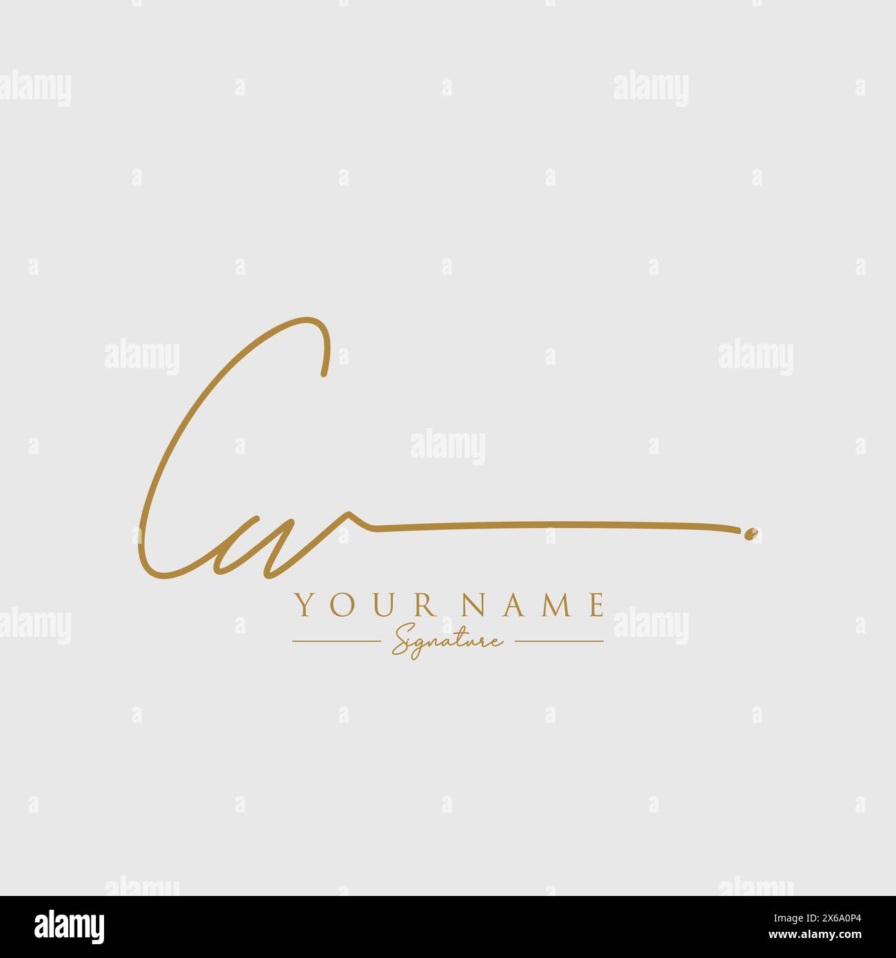 CW Signature Logo Template Stock Vector Image & Art - Alamy
