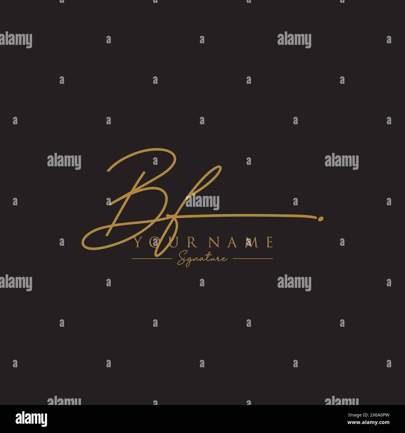 BF Signature Logo Template Stock Vector Image & Art - Alamy