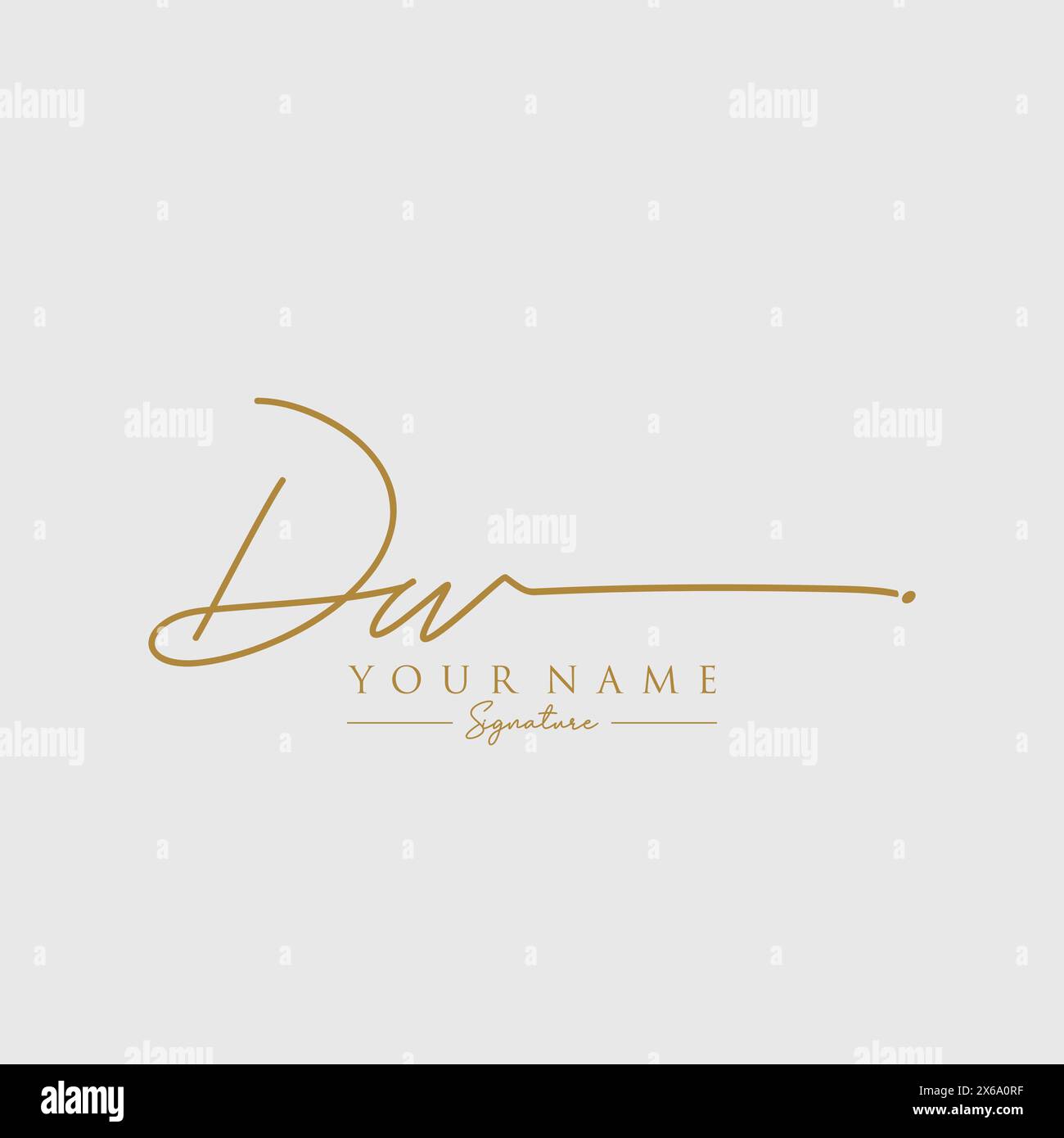 DW Signature Logo Template Stock Vector Image & Art - Alamy
