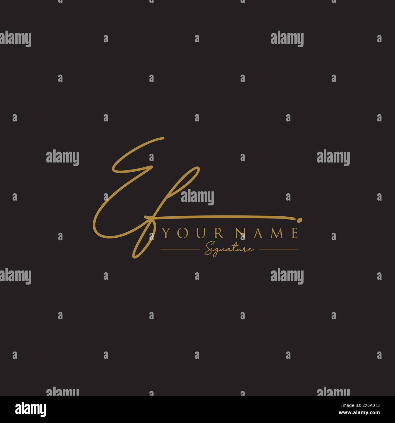 EF Signature Logo Template Stock Vector Image & Art - Alamy