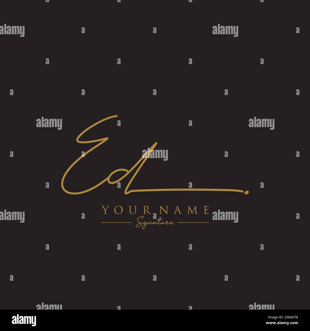 ED Signature Logo Template Stock Vector Image & Art - Alamy