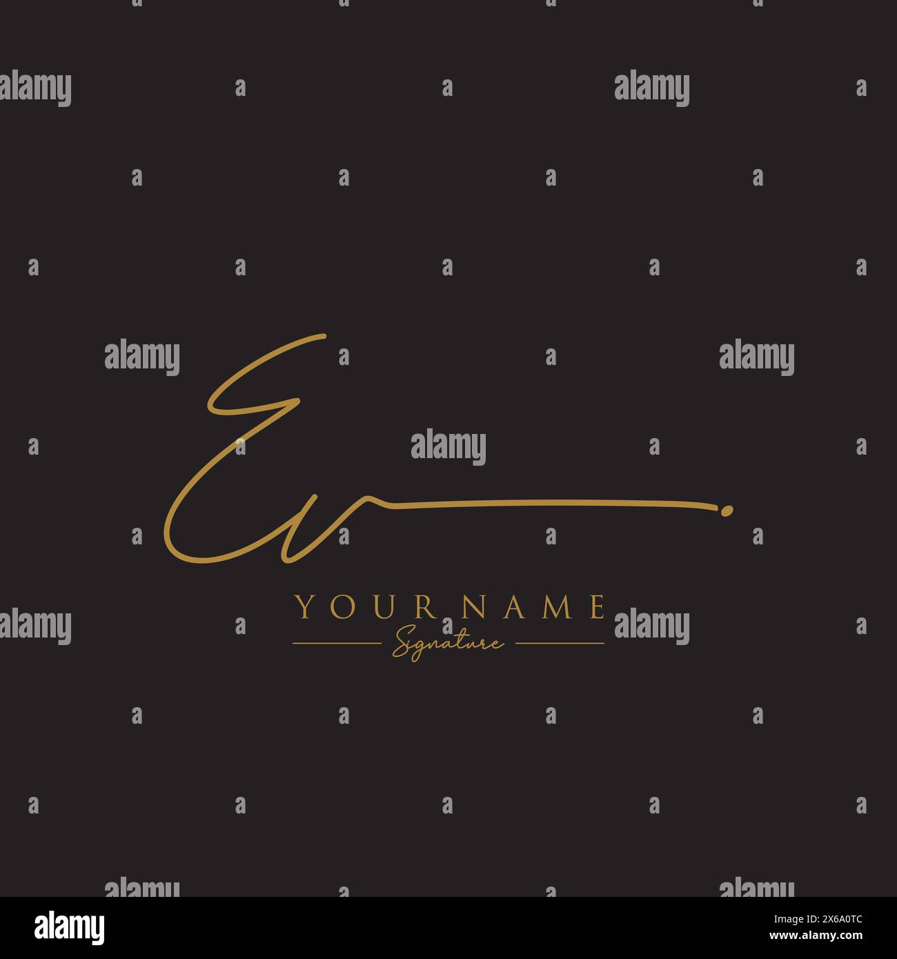 EV Signature Logo Template Stock Vector Image & Art - Alamy