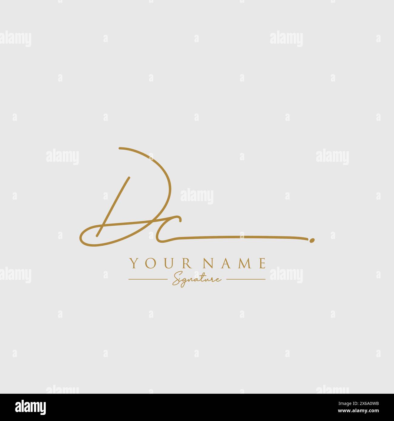 DC Signature Logo Template Stock Vector Image & Art - Alamy