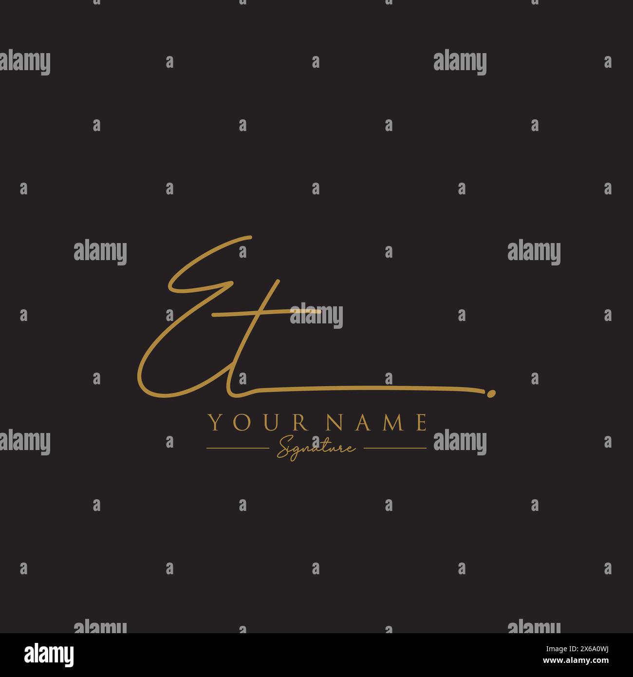 ET Signature Logo Template Stock Vector Image & Art - Alamy