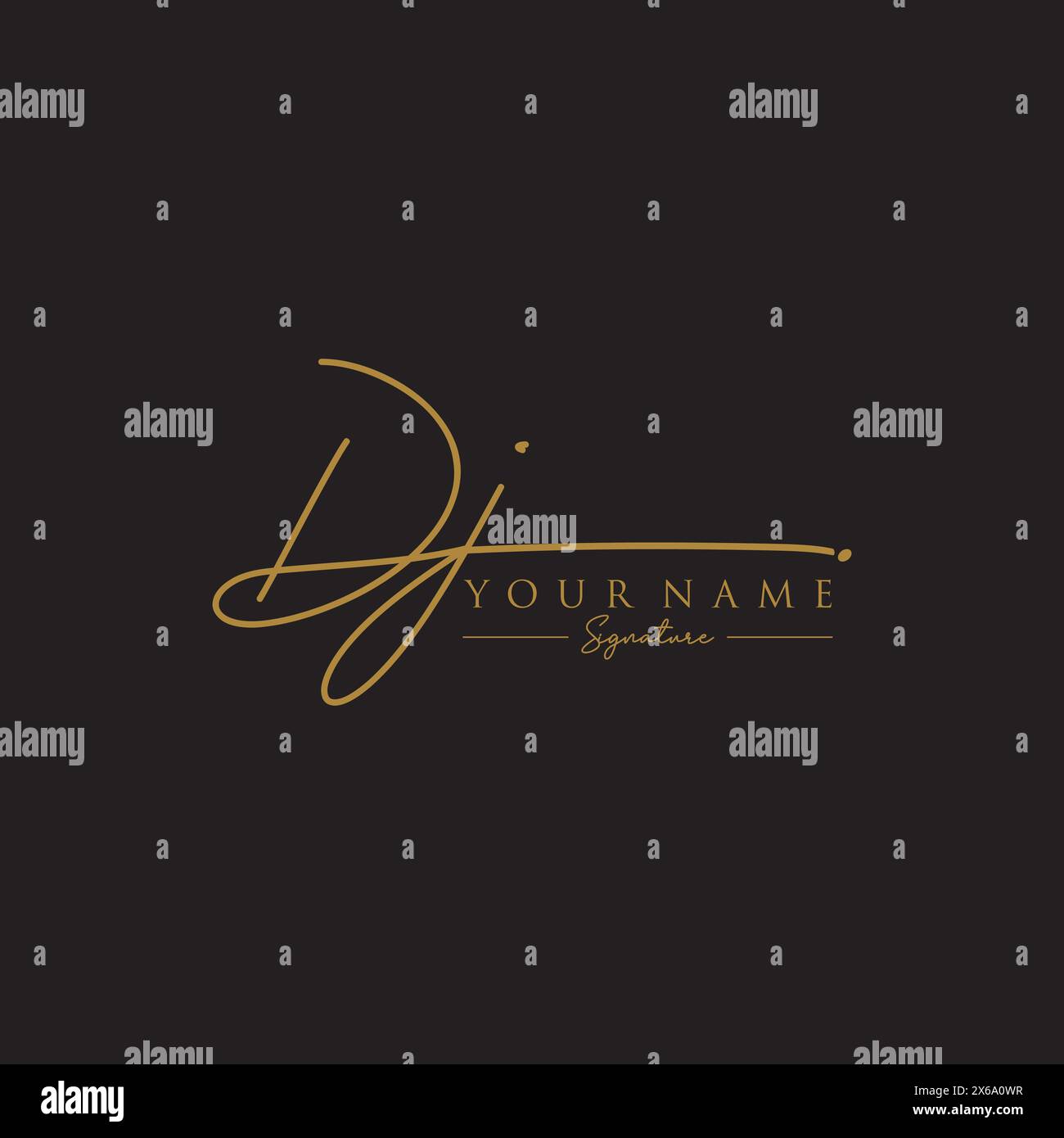 Dj vector logo design template hi-res stock photography and images - Alamy