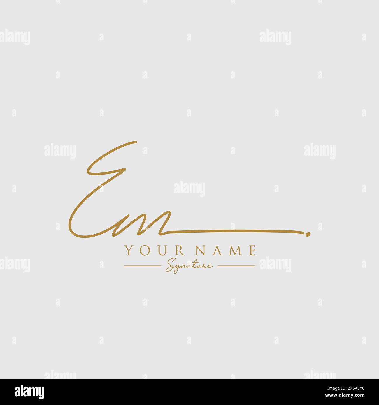 EM Signature Logo Template Stock Vector Image & Art - Alamy