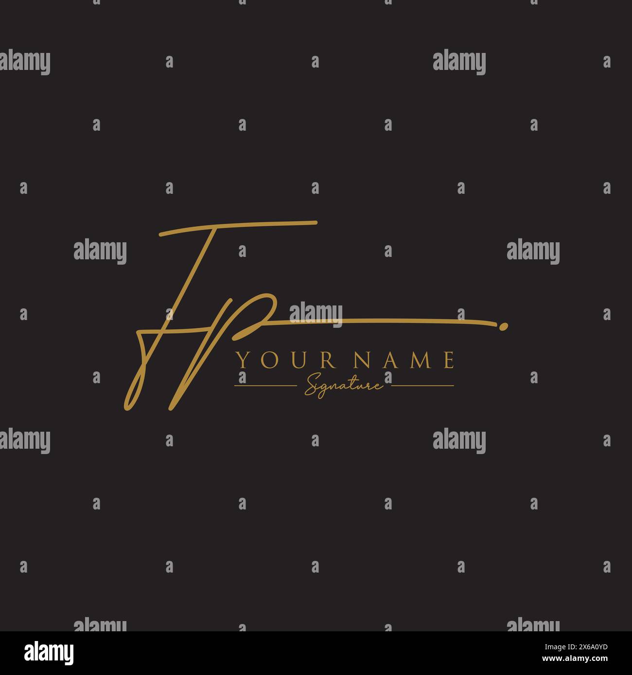 FP Signature Logo Template Stock Vector Image & Art - Alamy
