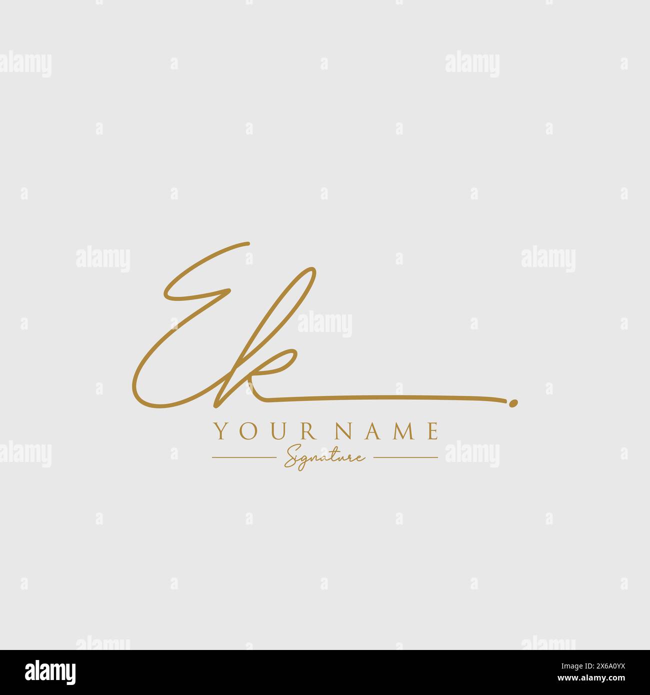 EK Signature Logo Template Stock Vector Image & Art - Alamy
