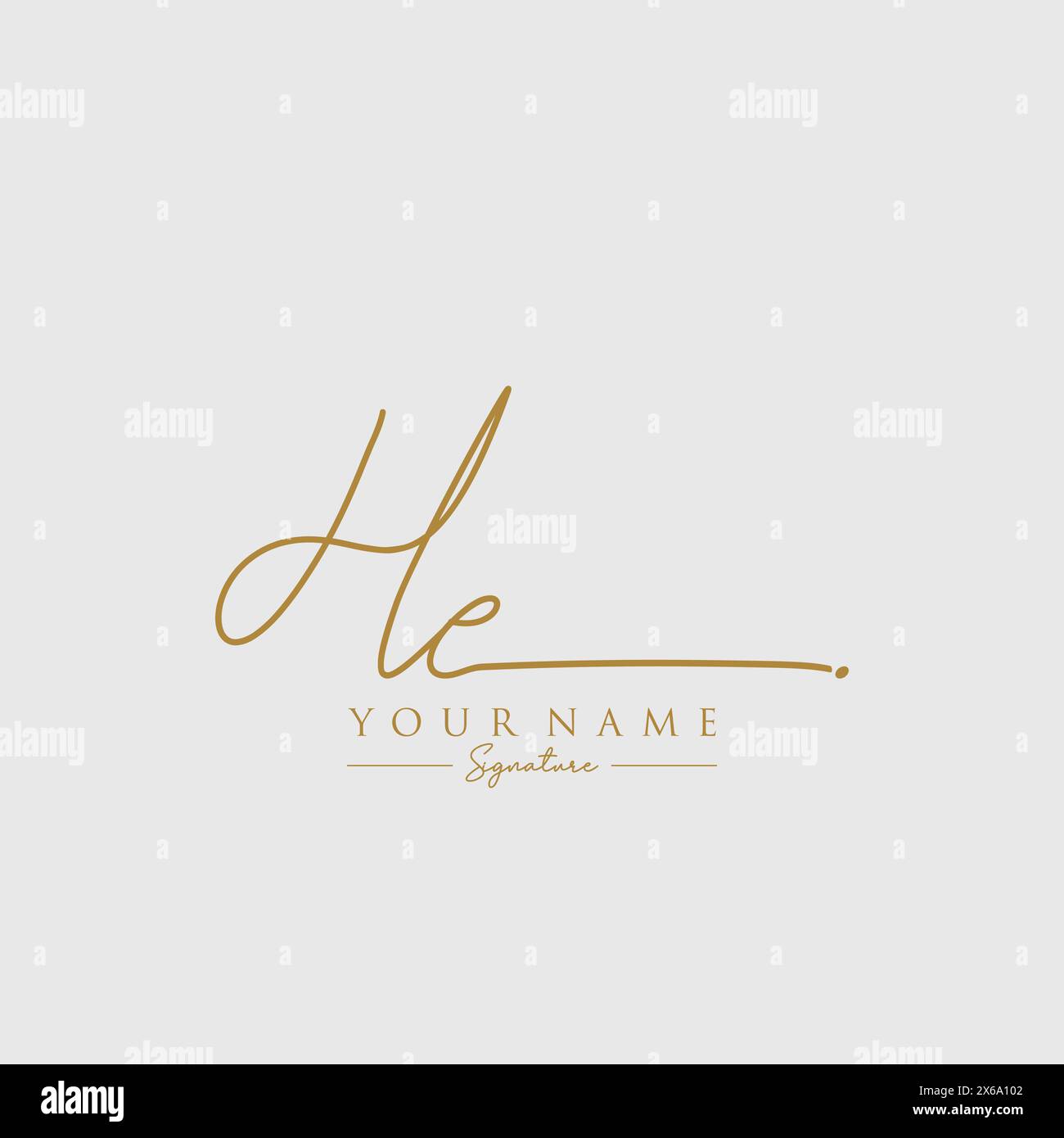 HE Signature Logo Template Stock Vector Image & Art - Alamy