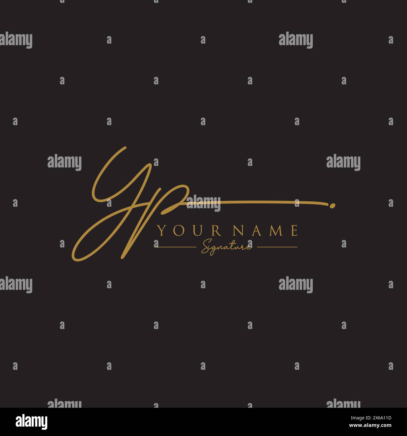 GP Signature Logo Template Stock Vector Image & Art - Alamy