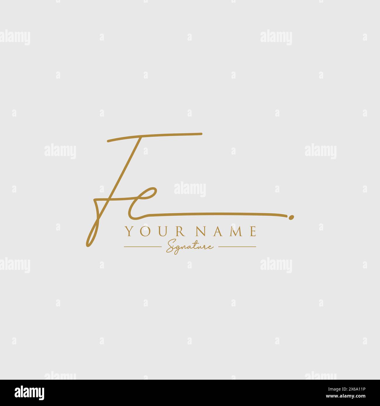 FE Signature Logo Template Stock Vector Image & Art - Alamy