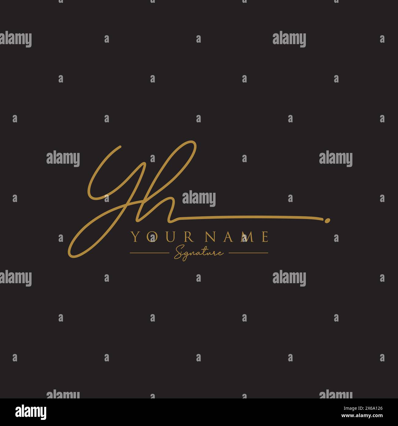 GH Signature Logo Template Stock Vector Image & Art - Alamy